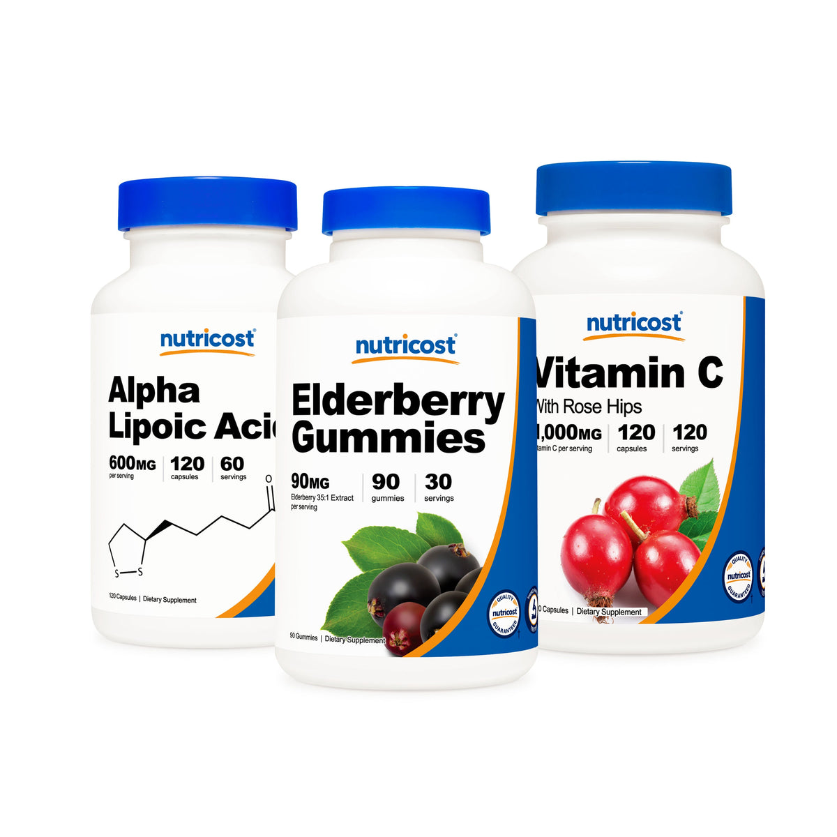 Nutricost Antioxidants Bundle (Alpha Lipoic Acid, Elderberry Gummies ...