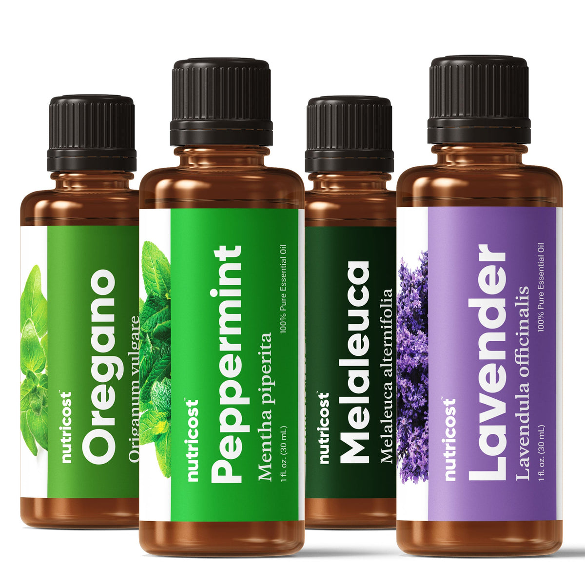 Nutricost Essential Oils Variety Pack (4 Count) - Lavender, Peppermint ...