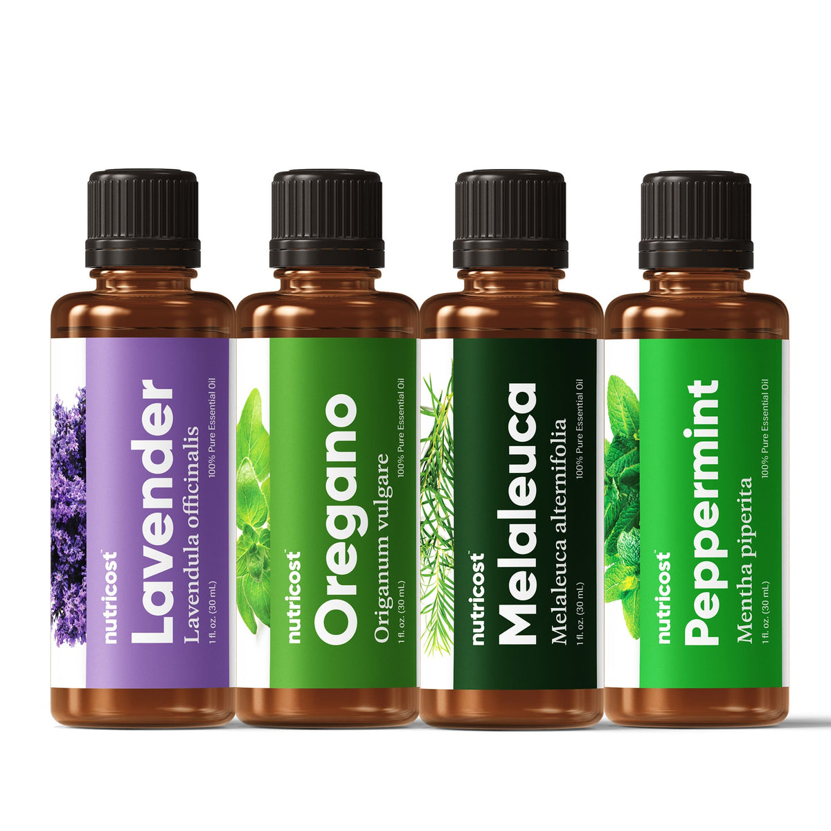 Nutricost Essential Oils Variety Pack (4 Count) - Lavender, Peppermint ...
